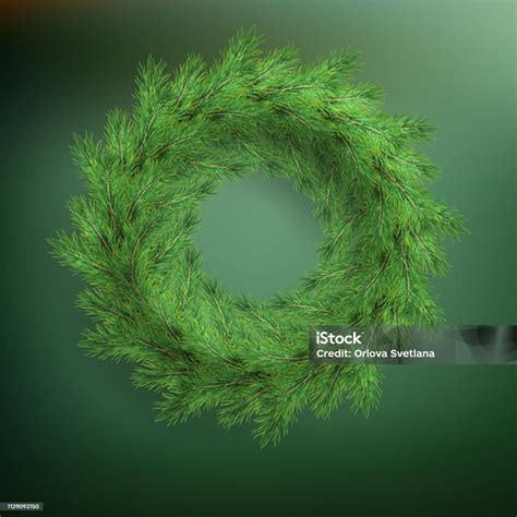 새 해와 크리스마스 화 환 인사 템플릿 프레임입니다 에 버그 린 녹색 지점 전통적인 겨울 장식입니다 Eps 10 0명에 대한 스톡 벡터 아트 및 기타 이미지 Istock