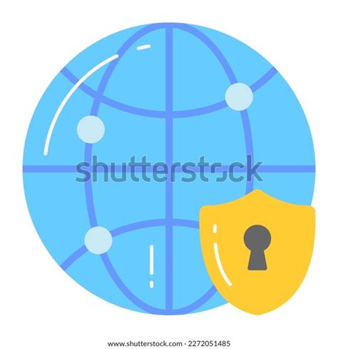safety shield network globe denoting vector stock vector royalty free