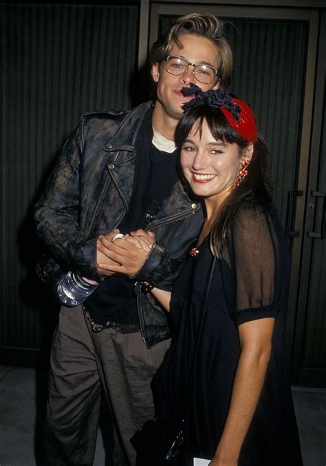 Brad Pitt And Jill Schoelen 1988 Em 2023