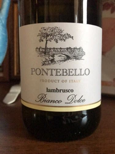 Pontebello Lambrusco Bianco Dolce | Vivino Brasil