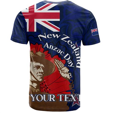 New Zealand Anzac Day Custom T Shirt Flag Anzac Day Maori Patterns T