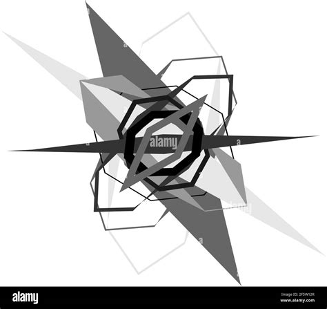 Edgy Geometric Abstract Design Element Pointy Abstract Shape — Stpck