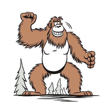 Premium Photo A Cartoon Gorilla With A Big Belly And Big Arms