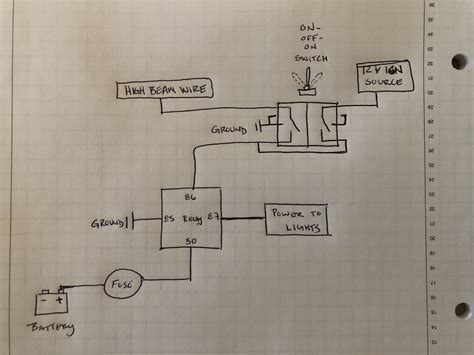 Led Light Bar Wiring Diagram High Beam Wiring Flow Line