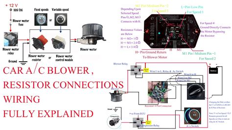 Car Ac Blower Resistor Wirings Working Explained Youtube