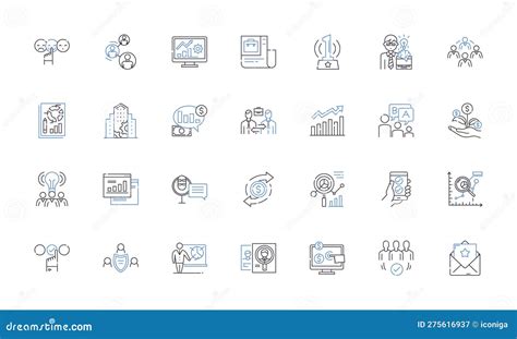 Sales Boost Line Icons Collection Promotion Incentive Discounts