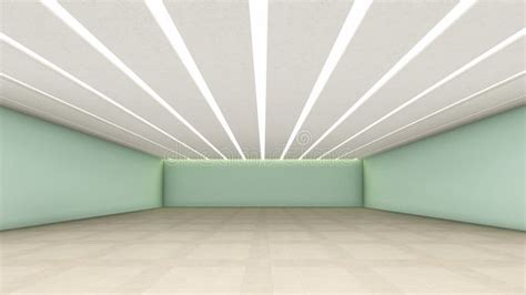 Expo Hall Empty Gallery Space Background Stock Illustration