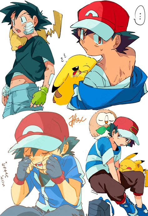 Safebooru 1boy Ash Ketchum Bandaged Arm Bandaged Chest Bandaged Hand