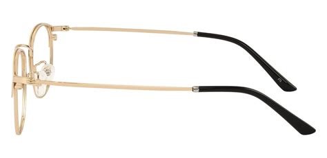 Annette Browline Prescription Glasses Gold Womens Eyeglasses