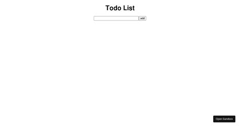 To Do Deleate Error Codesandbox