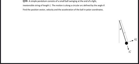 Solved Q10 A Simple Pendulum Consists Of A Small Ball