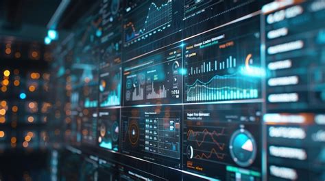 Digital Data Analytics Dashboard Premium Ai Generated Image