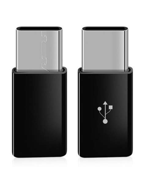 Usb Type C Male To Micro Usb Female Adapter Connector Black Crossroads