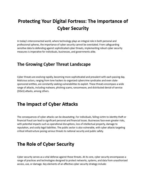 Cyber Security Pdf Security Computer Security