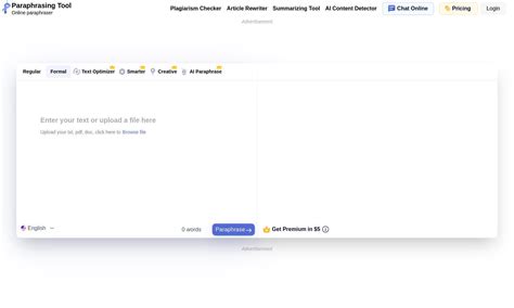 Paraphrasing Tool Good Ai Tools