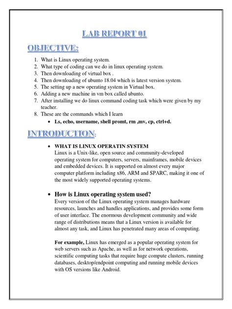 linux lab 01 pdf pdf operating system linux