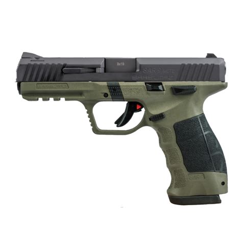 SAR9METEODBL SAR SAR9 METE OD GREEN Body BLACK Slide 9mm 17 Mint