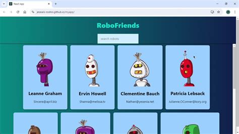 launching react project dynamic search for robot names roshni jeswani posted on the topic