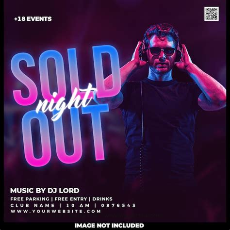 클럽 Dj 파티 타임 플라이어 소셜 미디어 게시물 무료 Psd 파일