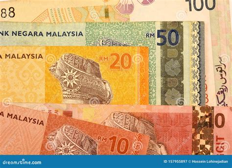 Close Up Malaysia Ringgit Currency Note Myr Stock Image Image Of