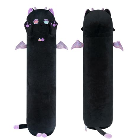 Mua Mewaii Long Cat Plush Body Pillow 28” Cute Black Cat Stuffed