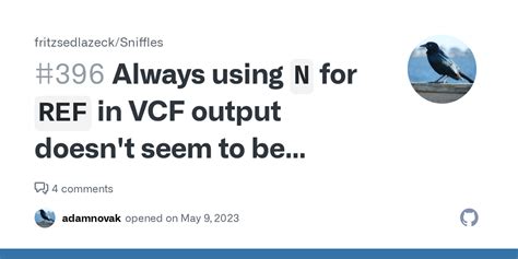 Always Using N For Ref In Vcf Output Doesn T Seem To Be Allowed By