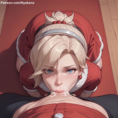 Rule 34 Ai Generated Blonde Hair Blowjob Blue Eyes Christmas Outfit