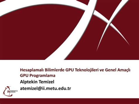 Introduction To Gpu Programming Metu
