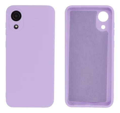 Capa Capinha Silicone Aveludada Para Samsung Galaxy A03 Core Cor Lilás
