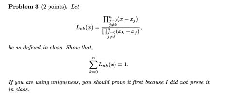 Solved Problem 3 2 Points Let