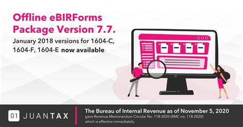 Availability Of Offline Electronic Bureau Of Internal Revenue Forms Ebirforms Package Version 7 7