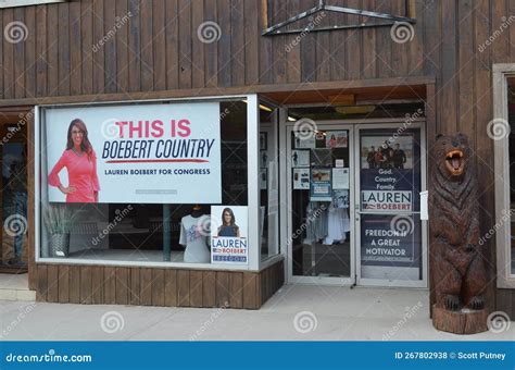 Congresswoman Lauren Boebert S Campaign Hq Rifle Co Editorial Stock