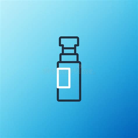 Line Marker Pen Icon Isolated On Blue Background Colorful Outline Concept Stock Vector