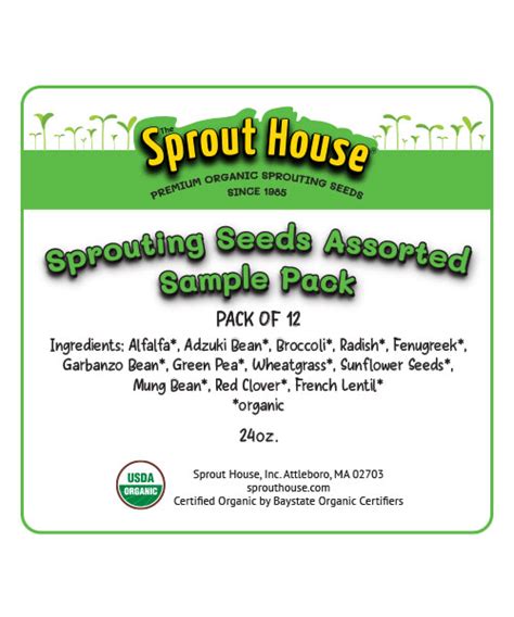 Sprouting Seeds Assorted Sample Pack Sprout House