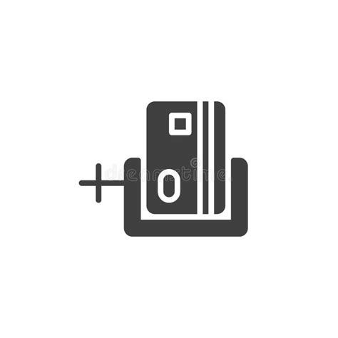 Credit Card Squeezed By Clamp Vector Icon Stock Illustration