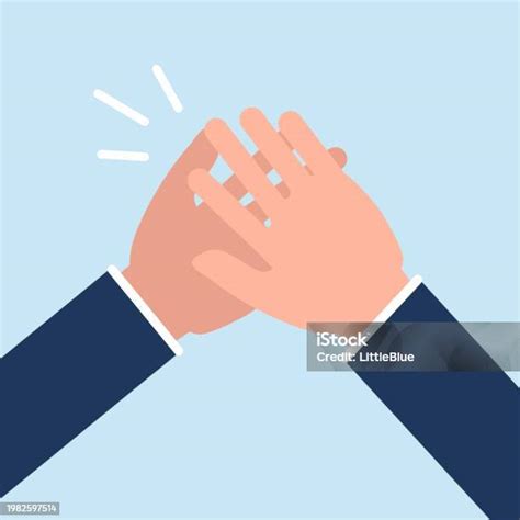 성공 축하 사람들 손뼉 벡터 일러스트 레이 션 에 대 한 감사 축하 그리고 브라보 와 하이 파이브 감탄에 대한 스톡 벡터 아트 및 기타 이미지 Istock