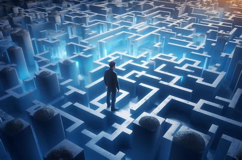 Premium Photo Conceptual Illustration Of A Person Navigating A