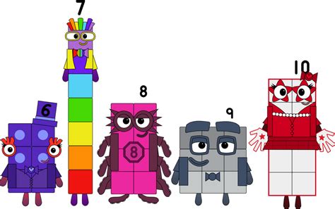 Stylized Numberblocks 6 10 Numberblocks By Abedinhos On Deviantart