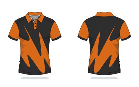 Tshirt Polo Design Orange Template 19492823 Vector Art At Vecteezy