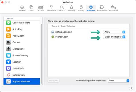 Safari Enabledisable Pop Up Blocker Technipages