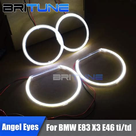 LED Halo Rings COB Angel Eyes Kit For BMW E E E X E Ti Td Compact Non Projector