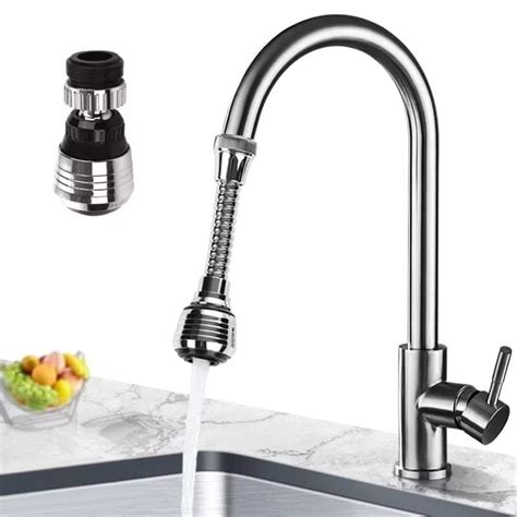 Jual Sambungan Kran Air Besi Fleksibel Rotasi 360 Derajat Faucet
