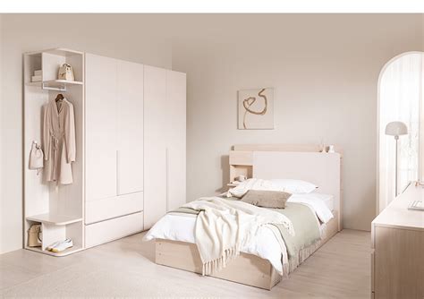 유니위드 옷장 세트 2250 내츄럴