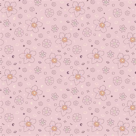 Cute Kittens And Floral Pattern 7 Fabric