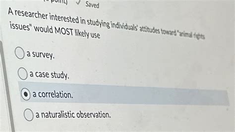 Solved A researcher interested in studying individuals' | Chegg.com