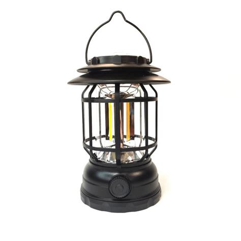 Кемпінгова Led лампа Wow 27s Акумуляторний ліхтар переносний Usb із сонячною панеллю Чорний