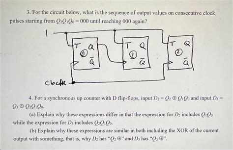 solved 3 for the circuit below what is the sequence of