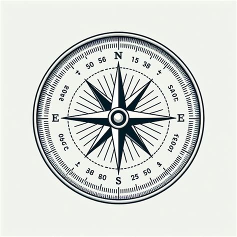Premium Photo Vector Illustration Of Compass