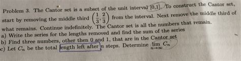 solved the cantor set is a subset of the unit interval
