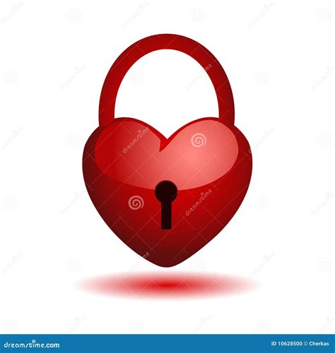 Heart On A Lock Stock Vector Illustration Of Lockout 10628500